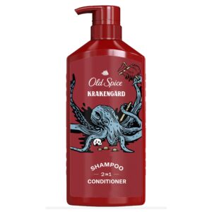 old spice krakengard 2-in-1 shampoo and conditioner for men, 21.9 fl oz