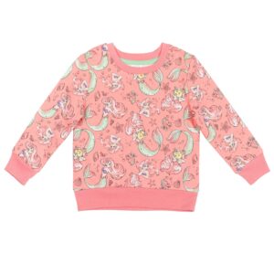 disney princess ariel little girls french terry sweatshirt ariel 7-8