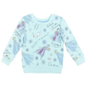 disney frozen elsa princess anna olaf toddler girls pullover sweatshirt 4t