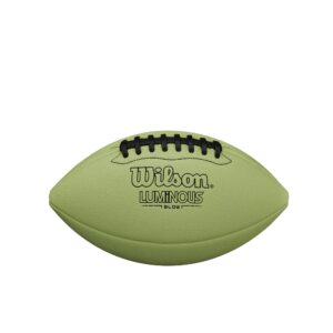 wilson luminous glow football - junior size, green