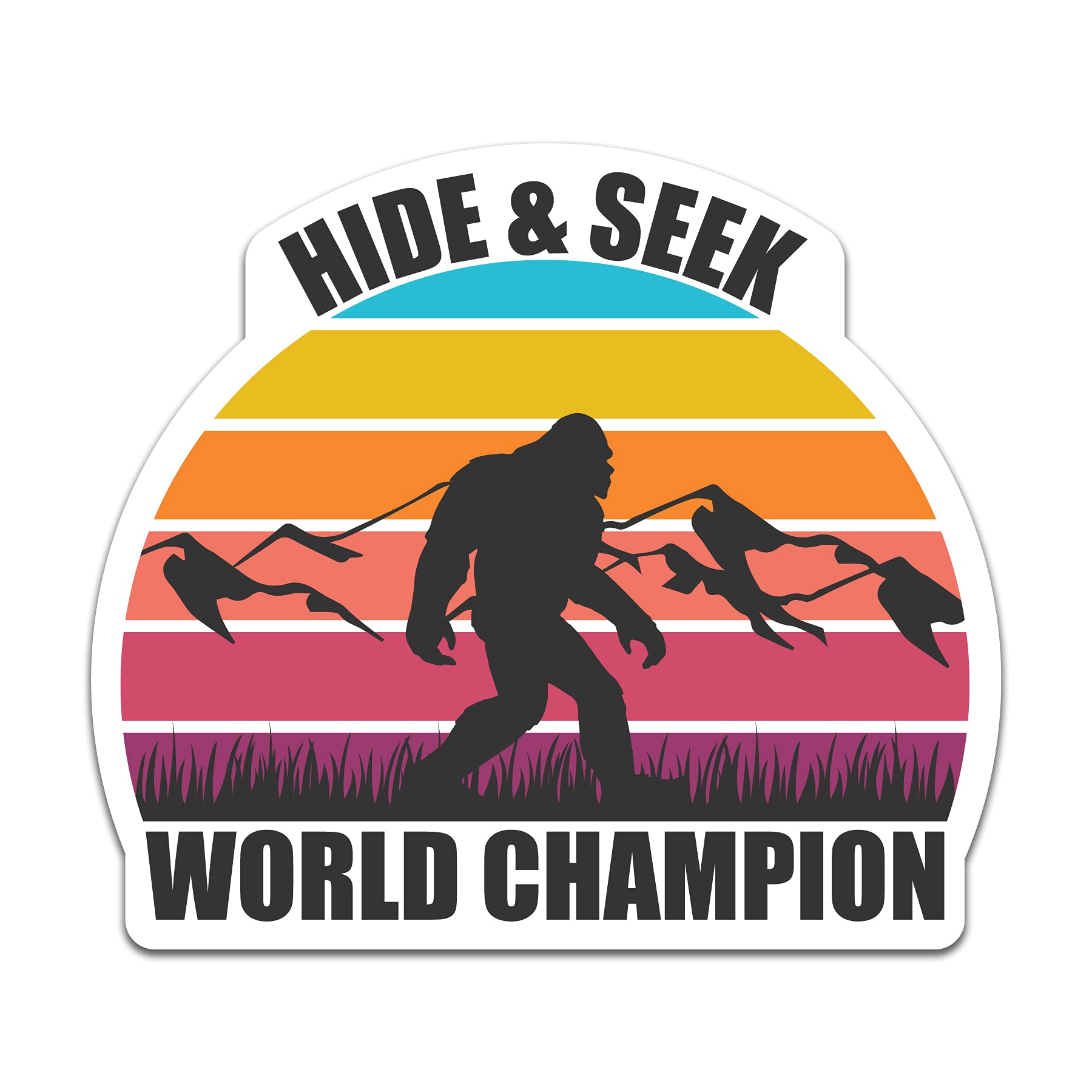 Hide & Seek World Champion Bigfoot Vinyl Decal Sticker | Cars Trucks Vans SUVs Walls Cups Laptops | 5 Inch | Full Color Printed and Laminated | KCD3051