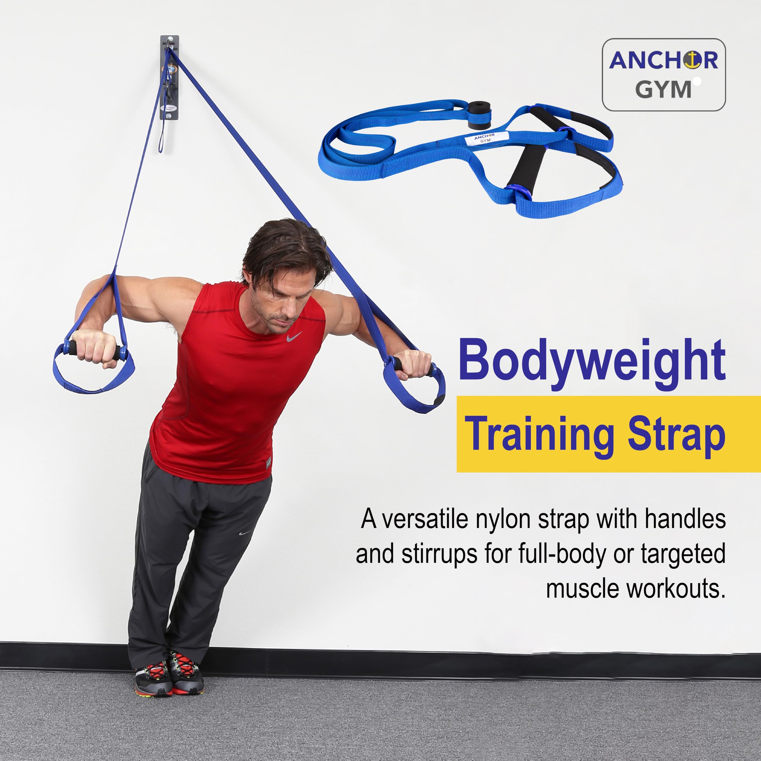 Anchor Gym Body Weight Resistance Strap Comfortable and Adjustable for Full-Body Workouts