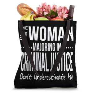 Criminal Justice Major Gift Women Unique Christmas Birthday Tote Bag