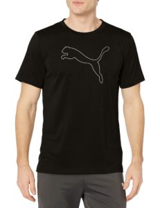 puma men'sperformance cat tee (available in big and tall sizes), black, x-large