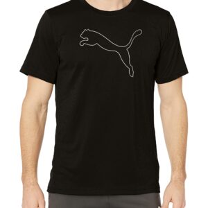 PUMA Men'sPerformance Cat Tee (Available in Big and Tall Sizes), Black, X-Large