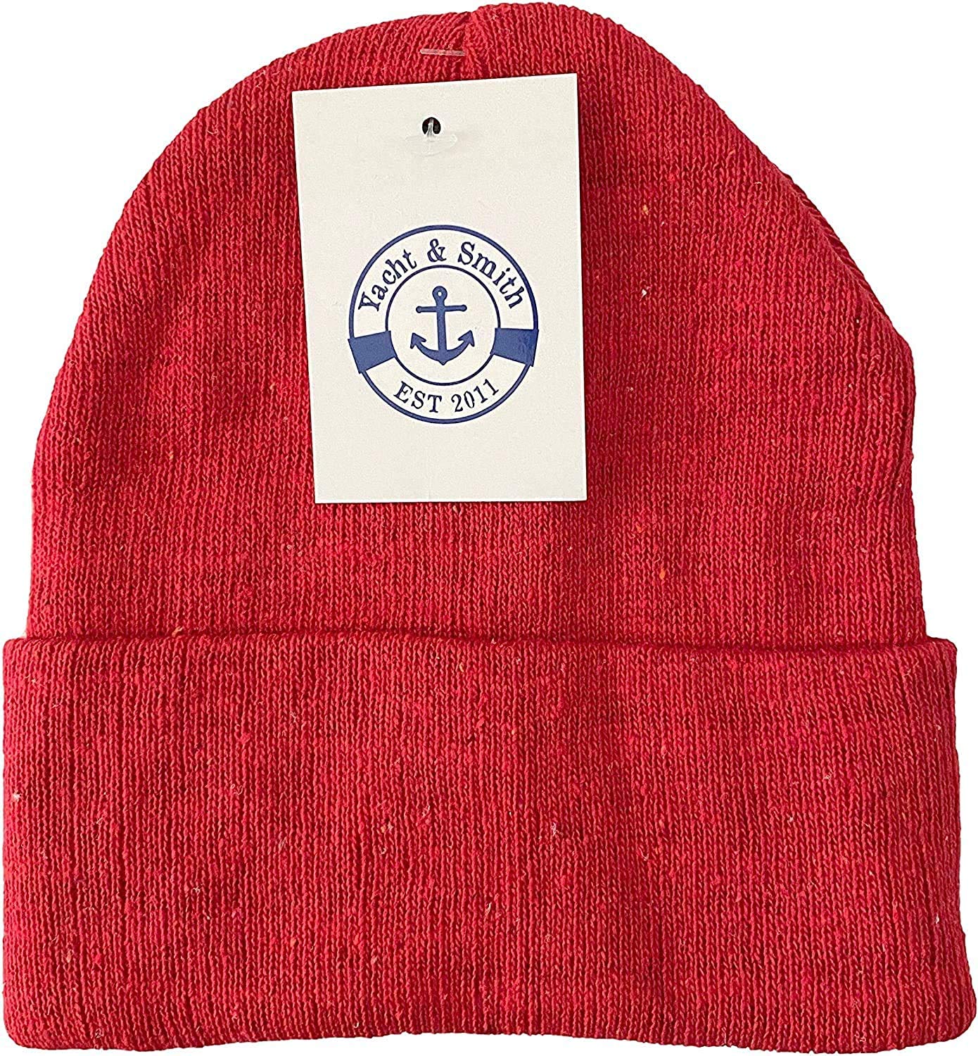 60 Pack of Yacht & Smith Wholesale Beanies Bulk Thermal Winter Hat (12 Pack Bright Colors)