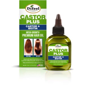 Difeel Premium Castor Plus Biotin - Mega-Growth Premium Hair Oil 2.5 oz.