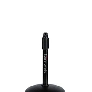 Gator Frameworks Desktop Microphone Stand with Round Weighted Base & Adjustable Height (GFW-MIC-0501)