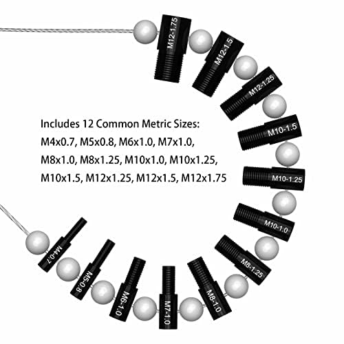 Nut and Bolt Thread Checker (Inch & Metric) - 26 Male/Female Thread Identifier Gauges - 14 Inch & 12 Metric Sizes