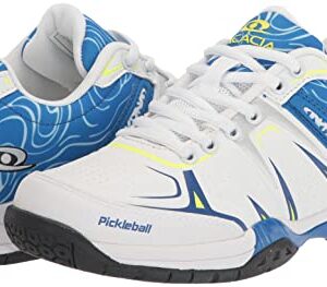 ACACIA DINKSHOT II Pickleball Shoes, White/Royal, 9.5 Women/8 Men