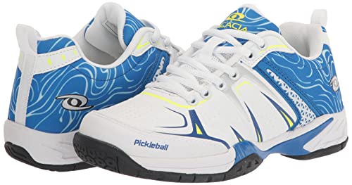 ACACIA DINKSHOT II Pickleball Shoes, White/Royal, 9.5 Women/8 Men