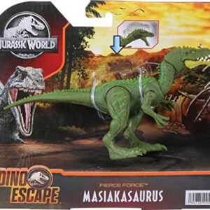 Mattel Jurassic World Dinosaur Action Figure Masiakasaurus, Fierce Force Dino Toy with Single Strike Feature, Posable Joints