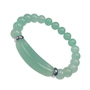 eden's call 8mm healing crystal beads stretch bracelet handmade good luck energy chakra stone beaded bangle, green aventurine