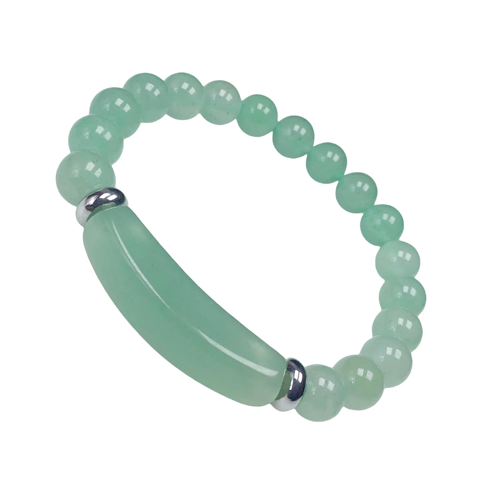 EDEN'S CALL 8mm Healing Crystal Beads Stretch Bracelet Handmade Good Luck Energy Chakra Stone Beaded Bangle, Green Aventurine