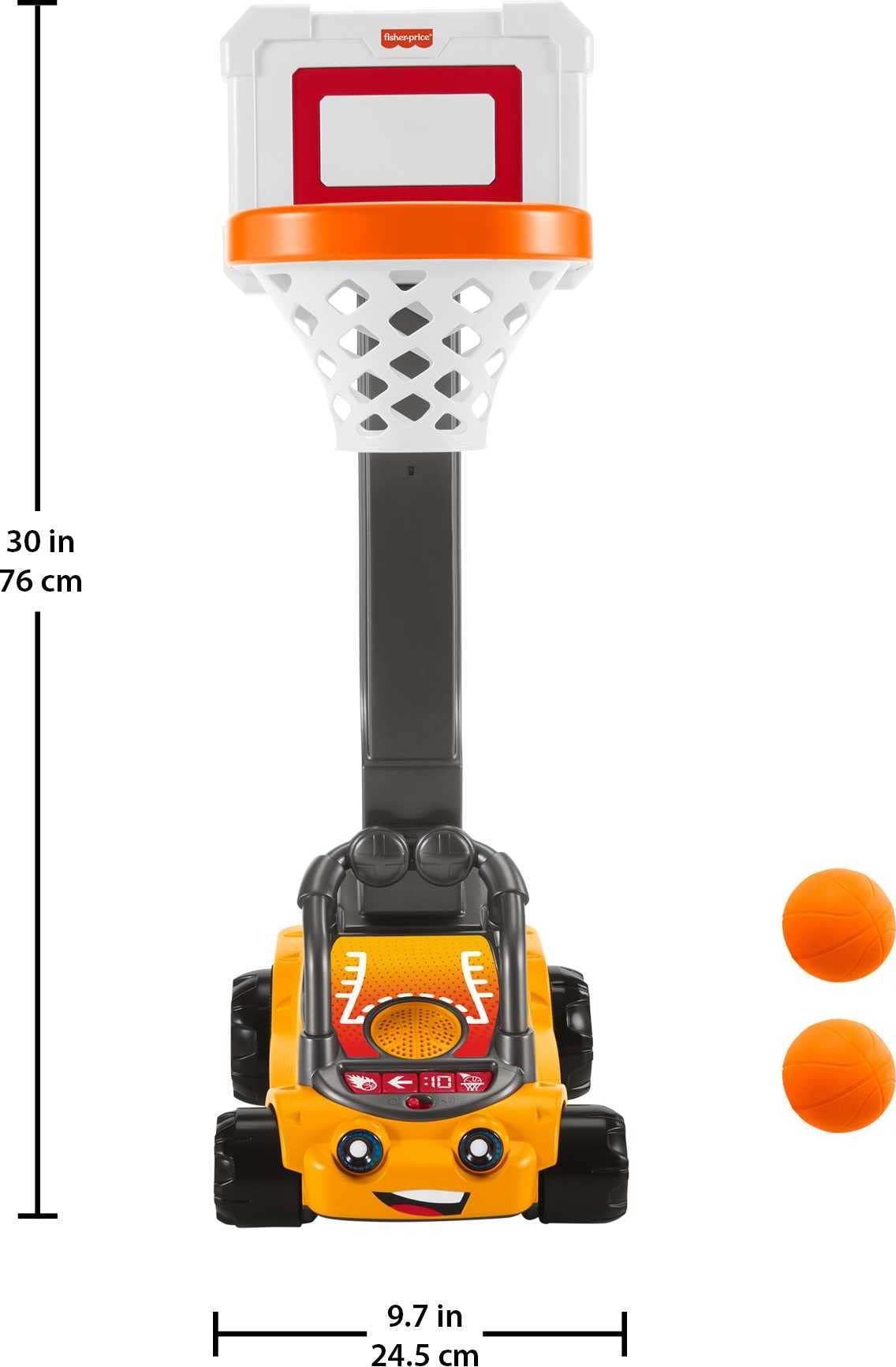 Fisher-Price Electronic Basketball Toy B.B. Hoopster Motorized Hoop with Lights Sounds & Game Play for Preschool Kids Ages 3+ Years