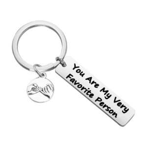 feelmem friendship jewelry you are my very favorite person keychain valentine's day gift lover gift bestie gift (you are-ky)