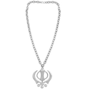 Bro Mart Sikh Sardar Punjabi Khalsa Khanda Chain Locket for Men and Women