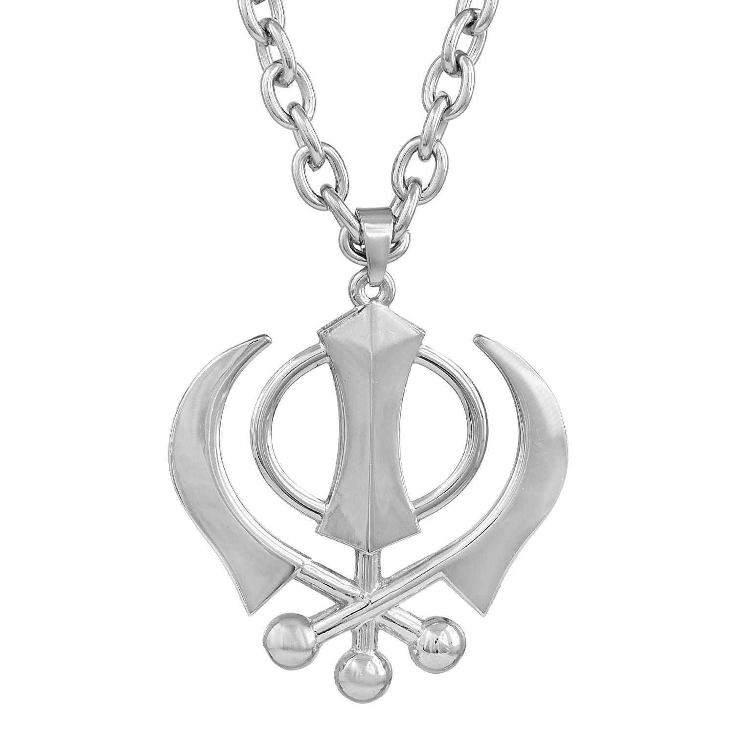 Bro Mart Sikh Sardar Punjabi Khalsa Khanda Chain Locket for Men and Women