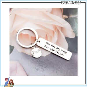 FEELMEM Friendship Jewelry You Are My Very Favorite Person Keychain Valentine's Day Gift Lover Gift Bestie Gift (You Are-ky)