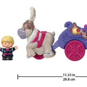 Fisher-Price Little People Toddler Toy Disney Frozen Anna & Kristoff’s Wagon Vehicle & Figure Set for Preschool Pretend Play Kids Ages 18+ Months