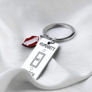 BLEOUK The Vampi Inspired Gift Humanity Switch Off Keychain for Fans Fandom (HUMANITY SWITCH OFF)