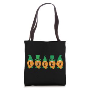 irish gnomes orange beards st. patrick's day irish gnome tote bag