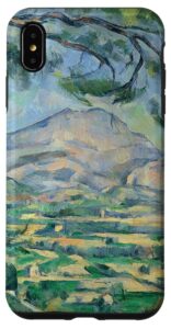 iphone xs max cézanne painting mont sainte victoire mountain art phone case