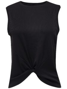 lucky in love twist front tank (black, x-large)