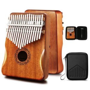 MIFOGE Kalimba Thumb Piano 17 Keys And MIFOGE Ocarina 12 Hole Tones Alto C with Gift Wrapping