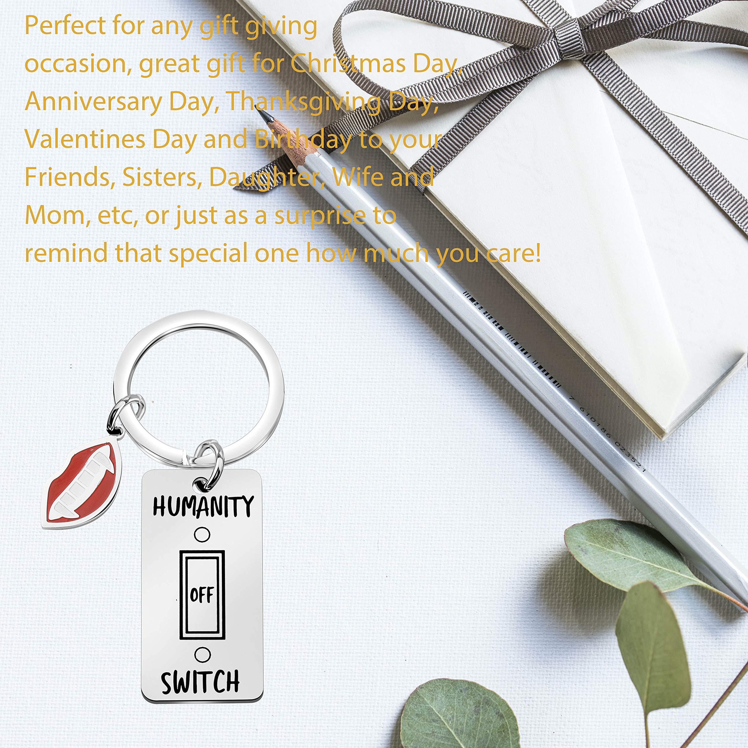 BLEOUK The Vampi Inspired Gift Humanity Switch Off Keychain for Fans Fandom (HUMANITY SWITCH OFF)