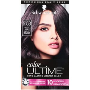 schwarzkopf color ultime permanent hair color cream, 5.53 violet ash