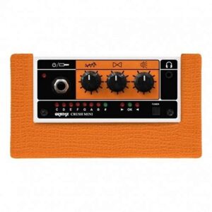 Orange Crush Amp Mini 3W Analogue Combo Battery Powered Amp Bundle with 2 Batteries & Liquid Audio Polishing Cloth - Electric Bass Guitar Amp, Portable Practice Amp, Mini Speaker Amplifier