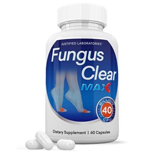 justified laboratories fungus clear max pills 40 billion cfu probiotic 60 capsules