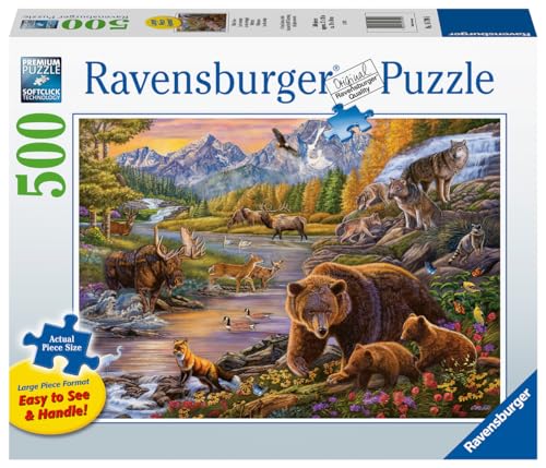 Ravensburger Wilderness 500-Piece Large Format Jigsaw Puzzle | Ideal for Adults | Unique Softclick Technology Vibrant Imagery | FSC-Certified Materials - 16790