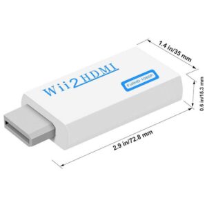 Wii to HDMI Converter,Output Video Audio Adapter HDMI Converter 1080P,Wii HDMI Adapter with 3,5mm Audio Jack&HDMI Output Compatible with Wii,Wii U,HDTV,Supports All Wii Display Modes 720P