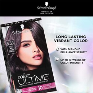 Schwarzkopf Color Ultime Permanent Hair Color Cream, 5.53 Violet Ash