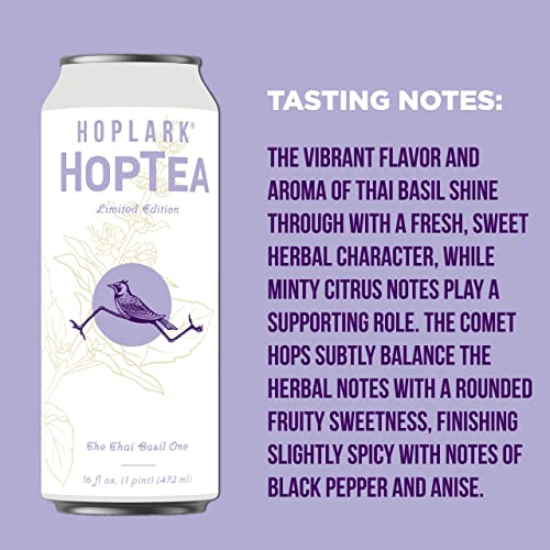 HOPLARK Sparkling HopTea - The Relax Pack - Craft Brewed NA Beer Alternative - Organic, Gluten-Free, Non GMO, Zero Calories, Sugar-Free, Unsweetened (12, 16oz Cans)