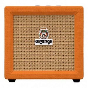 Orange Crush Amp Mini 3W Analogue Combo Battery Powered Amp Bundle with 2 Batteries & Liquid Audio Polishing Cloth - Electric Bass Guitar Amp, Portable Practice Amp, Mini Speaker Amplifier