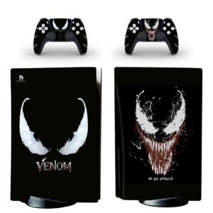 vanknight console decal skin hero alien monster vinyl sticker compatible with ps5 disk standard console controllers wrap skin