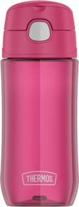 thermos funtainer 16 ounce plastic hydration bottle with spout, raspberry