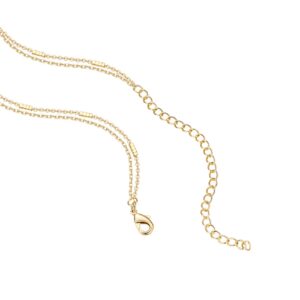 PAVOI 14K Gold Plated 925 Sterling Silver Necklace for Women | Hypoallergenic Sterling Silver Chain with Yellow Gold Plated Pendant Coin | 15mm Gold Plated Coin Perimeter