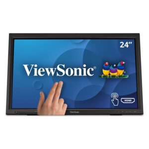 viewsonic td2423d 24 inch 1080p 10-point multi ir touch screen monitor with eye care hdmi, vga, usb hub and displayport