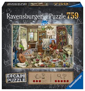 ravensburger the art studio | 759-piece jigsaw puzzle for adults | unique piece design | premium quality materials | ideal gift for puzzle enthusiasts