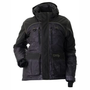 dsg outerwear women's arctic appeal 2.0 ice fishing jacket - black wave - lg