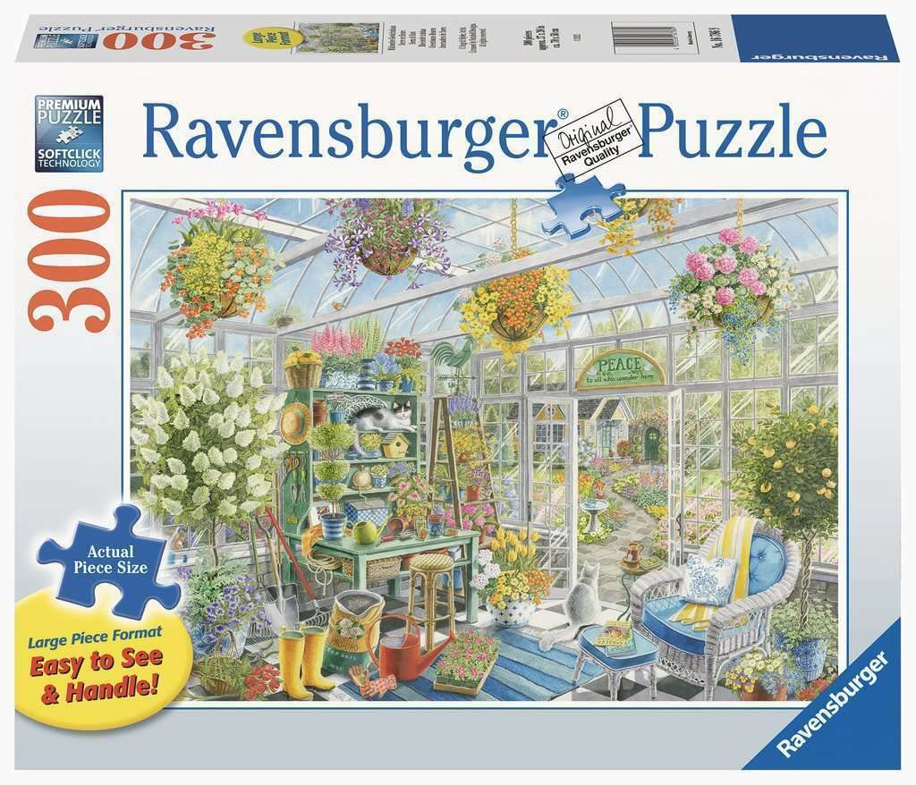 Ravensburger Greenhouse Heaven 300 Piece Large Format Jigsaw Puzzle for Adults - 16786 - Every Piece is Unique, Softclick Technology Means Pieces Fit Together Perfectly