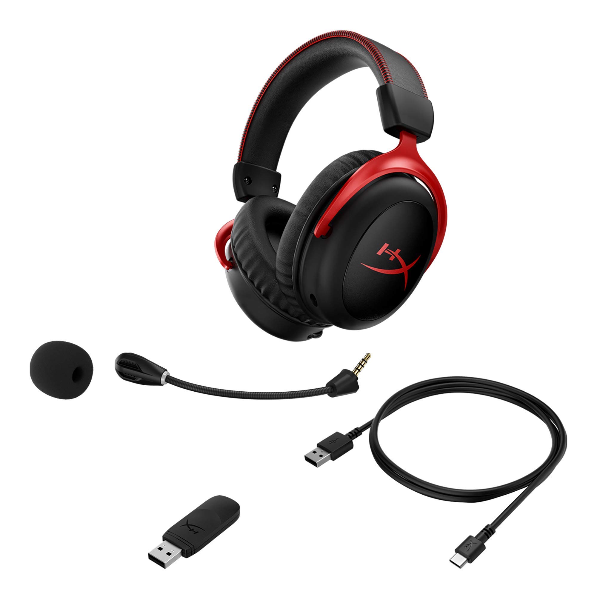 HyperX Cloud II Wireless - Gaming Headset for PC, PS4, Switch, Long Lasting Battery Up to 30 Hours, 7.1 Surround Sound, Memory Foam, Detachable Noise Cancelling Microphone w/Mic Monitoring (Renewed)