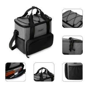 TOURIT Cooler Bag 24-Can Insulated Soft Cooler Lunch Coolers Portable Cooler Bag 14.6L for Picnic, Beach, Work, Trip, Daily,Grey