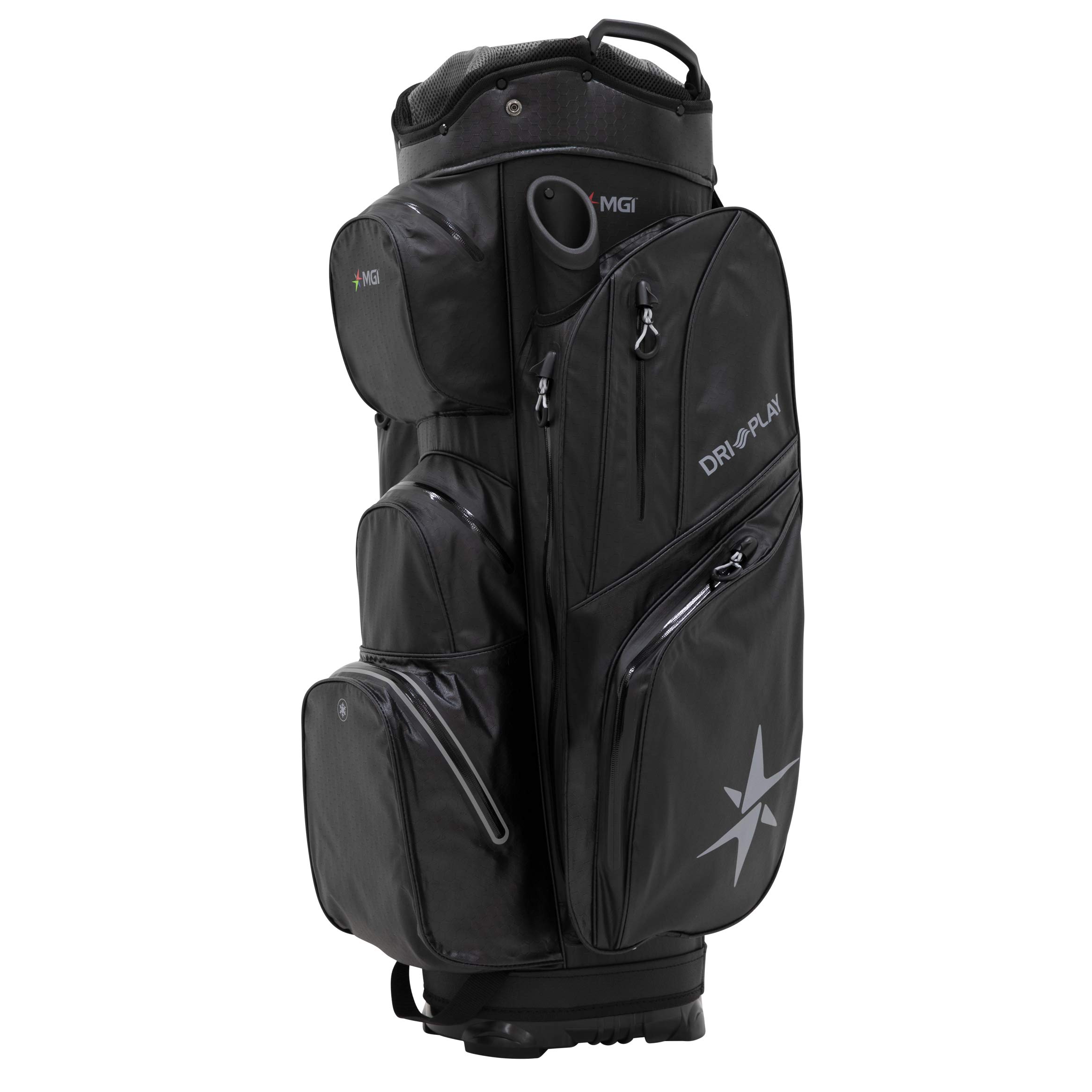 MGI Dry Play-Waterproof Golf Bag, Black, 14-Way Top