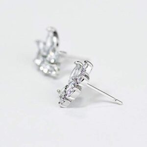 Michooyel Cluster Cubic Zirconia Stud Earrings Bridal Wedding Earrings Marquise Diamond Women's Earrings Brides Bridesmaid