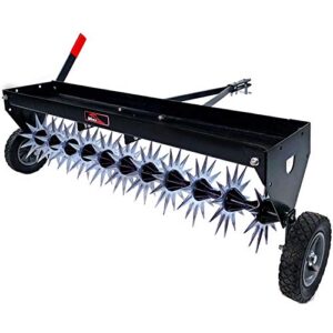 brinly sat2-40bh-p tow behind spike aerator with transport wheels, 40"